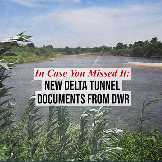ICYMI 1/8/21: New Delta Tunnel documents from DWR | Westernbass.com